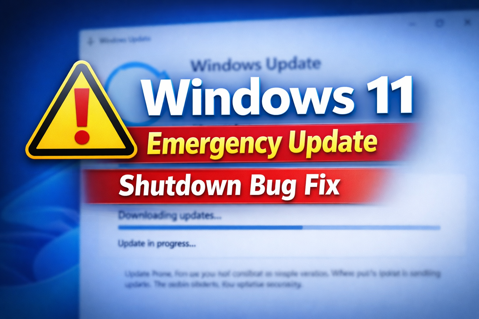 Microsoft Windows 11 Emergency Update 2026: Shutdown Bug Explained ...